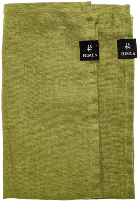 Himla Sunshine Linnen servet - 4 stuks - Greenery | bol