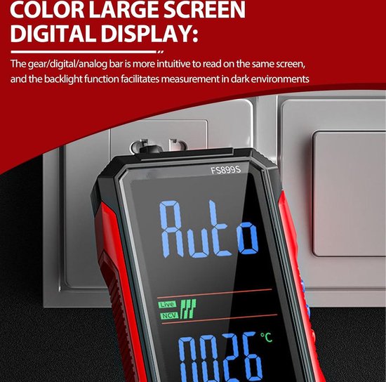 Digitale multimeter 6000counts USB-oplaadbaar - stroommeter voor ...