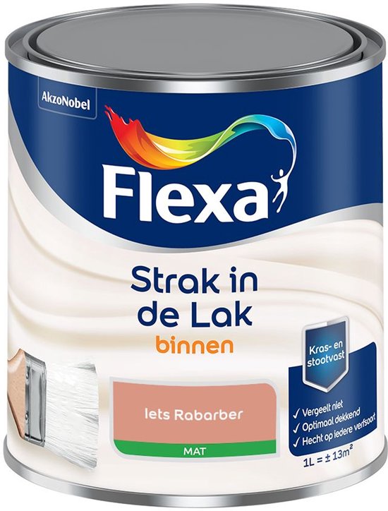 Flexa - Strak in de Lak Binnenlak Mat - Iets Rabarber - Mengverf - 1 ...