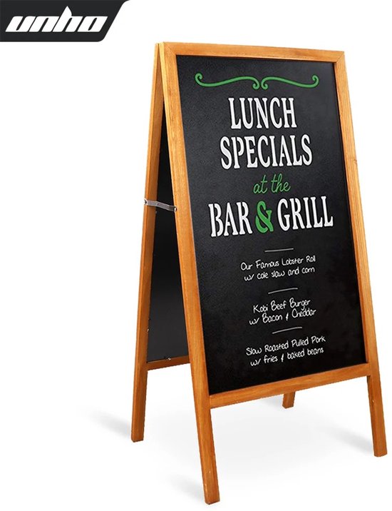 Houten display bord - Magnetisch krijtbord - Horeca bord - Reclamebord ...
