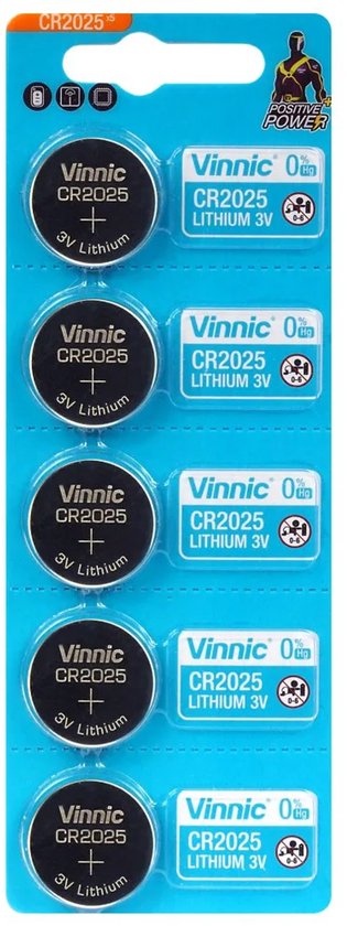 Vinnic CR2025 Lithium Knoopcel Batterij 5 Stuks | bol