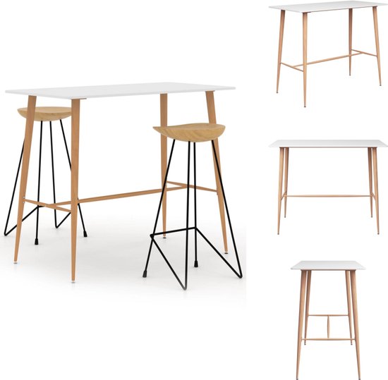 vidaXL Barset - Barsets - Bar Set - Bar Sets - 3-delige Barset wit | bol