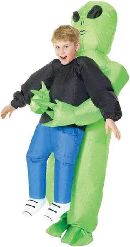 Alien-Kostuum Voor Kinderen - Opblaasbaar Buitenaards Kostuum Voor ...