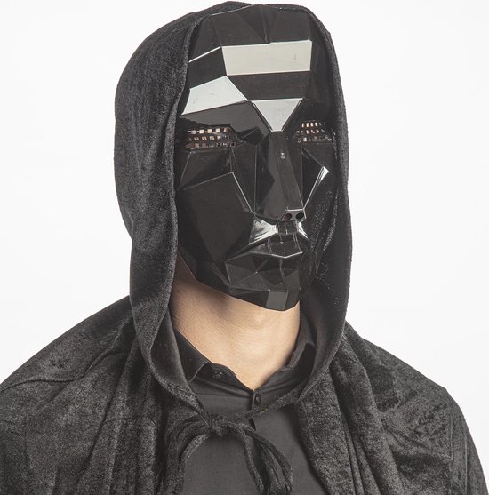 Squid game masker frontman - Voordelig zwart masker met elastiek | bol