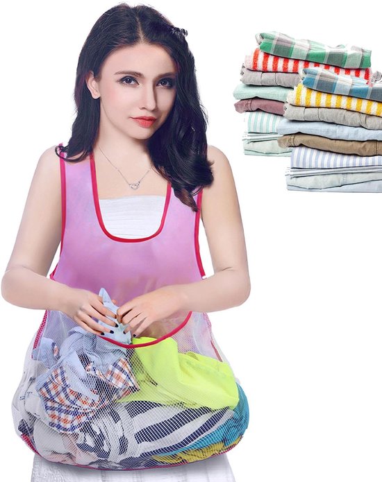 Portable Clothes Drying Apron, Laundry Apron With Pouch, Sleeveless ...