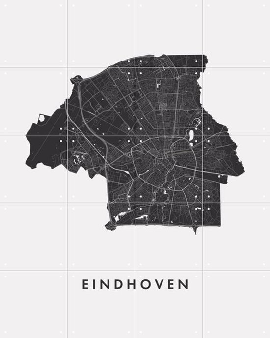 IXXI Eindhoven City Map, Kunst in Kaart - 80 x 100 cm - Gratis ophangtool - Grote... | bol