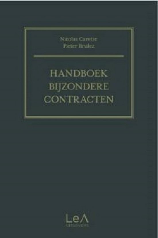 Handboek bijzondere contracten | 9789464662344 | Nicolas Carette ...