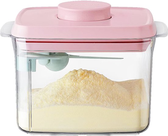 ANKOU 1000 Melkpoeder bewaarbus kleur: roze | Melkpoeder doseerdoos ...