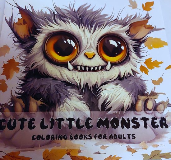 Livre de coloriage - Livre de coloriage pour adultes - Monstres mignons ...