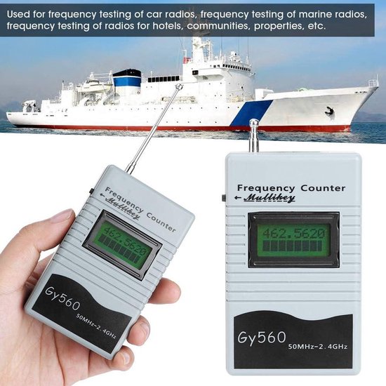 Frequency Meter Gy560 50mhz To 2 4ghz Portable Frequency Counter Two Way Radio Bol