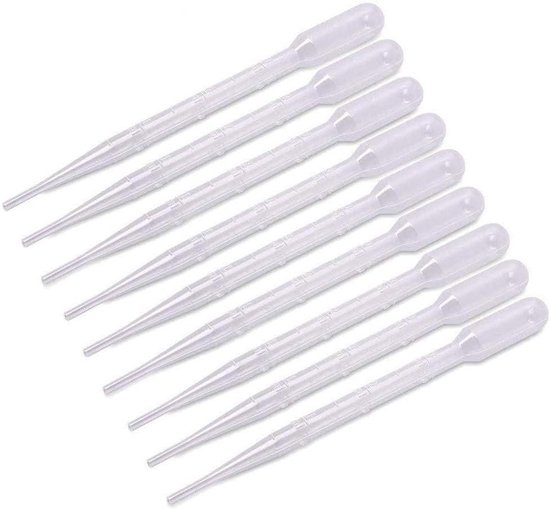 100 stuks Kunststof Transferpipetten 3 ml - Meetpipet voor ...