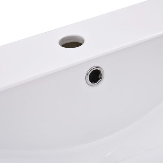 vidaXL Inbouwwastafel - 91x39,5x18,5 cm - Keramiek - Wit Keramische ...
