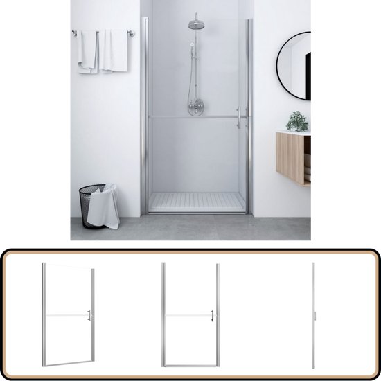 vidaXL Douchedeur - 91x195 cm - Gehard glas Douchedeur - Glazen ...