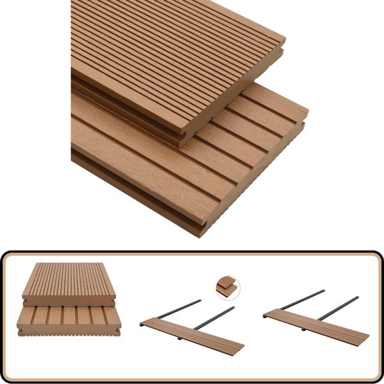 vidaXL Terrasplanken HKC Massief Teak - 30m² - Inclusief Accessoires ...