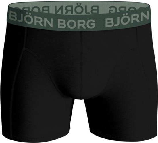 Björn Borg Cotton Stretch Boxershort Heren - Groen/Zwart- 7 stuks ...