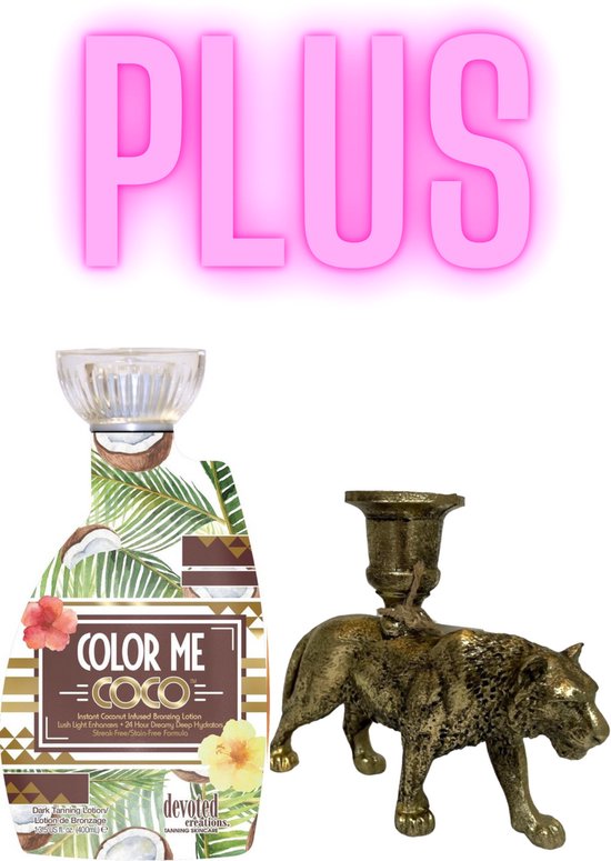 Devoted Creations Color me Coco 400 ml PLUS Kandelaar Tijger Bronze | bol