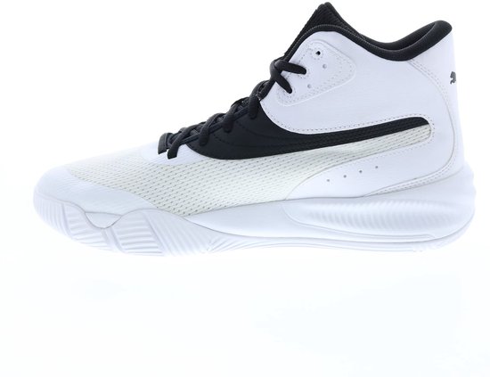 PUMA Heren Triple Mid Basketball Sneaker, Wit Zwart, 46 EU | bol