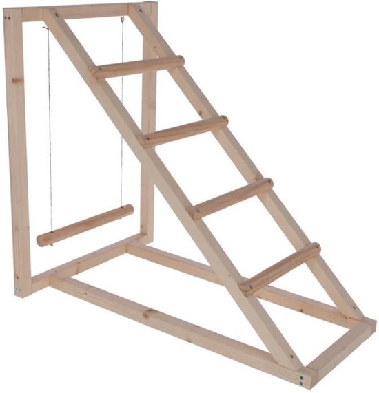 Klimtoren voor kippen - KERBL - 85 x 55 x 76 cm - Met schommel ...