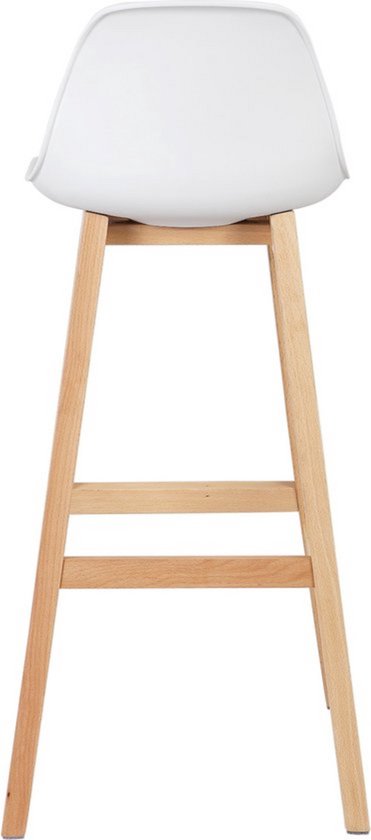 Houten barkrukken - set van 2 - met rugsteun - Scandinavisch design ...