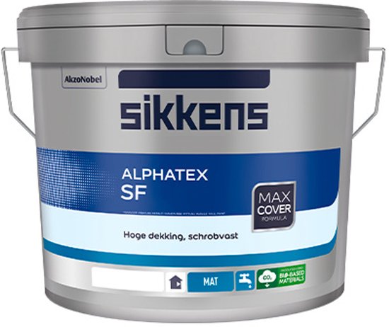Sikkens Alphatex SF - 10 liter - RAL 9010 - Muurverf - Latex | bol