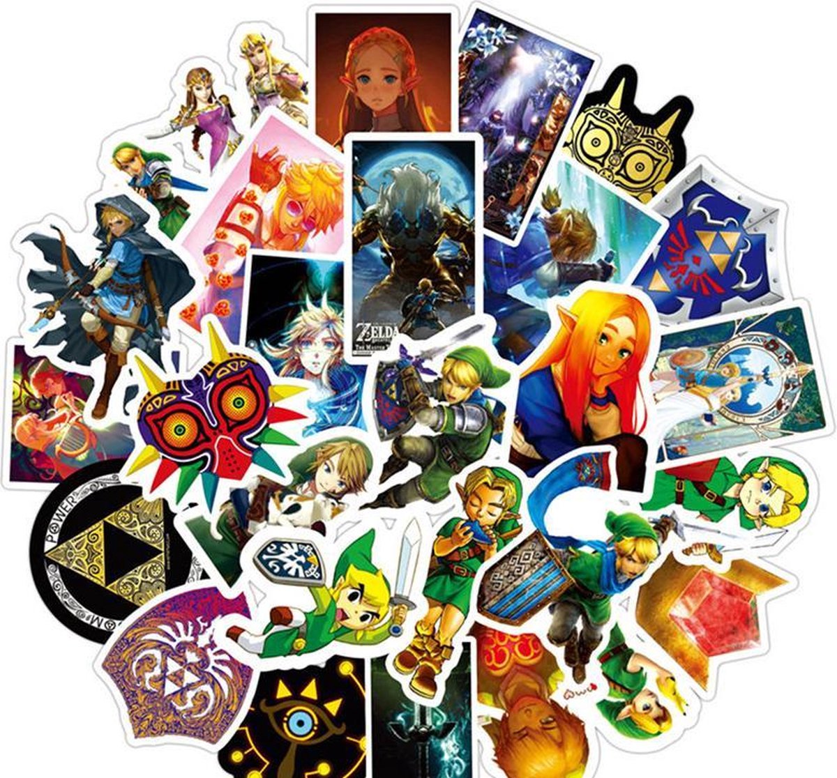 Sticker mix The Legend of Zelda - 50 stuks - voor laptop, muur, etc ...