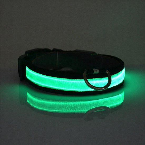 LED Halsband Hond - Lichtgevende Halsband Hond - Groen - XL - 42-56 cm ...