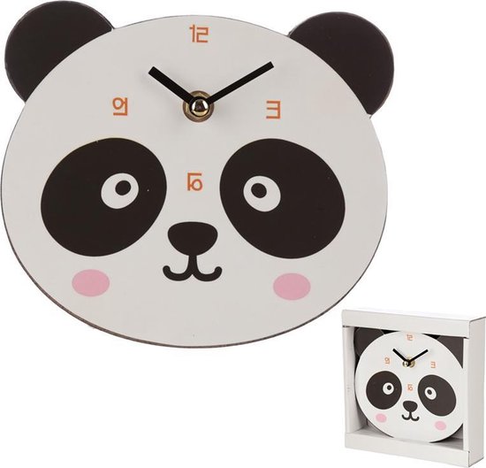 Pandabeer Wandklok klok kinderkamer Panda dieren jongen meisje | bol.com