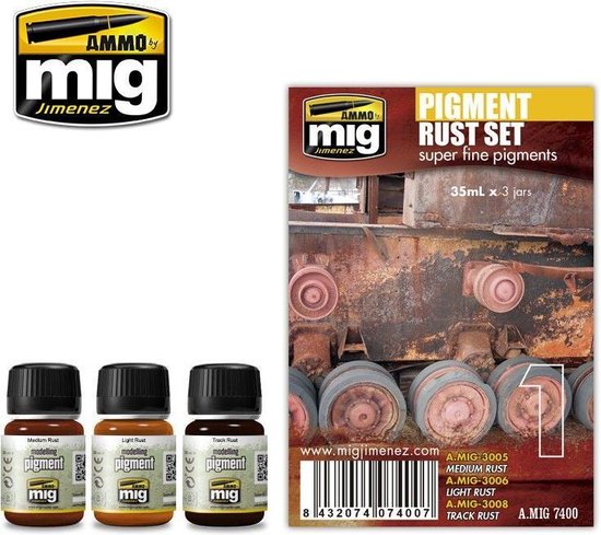 Mig - Pigment Rust Set (Mig7400) - modelbouwsets, hobbybouwspeelgoed voor kinderen,... | bol