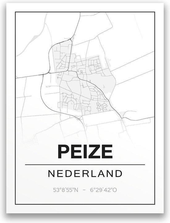 Poster/plattegrond PEIZE - 30x40cm | bol.com