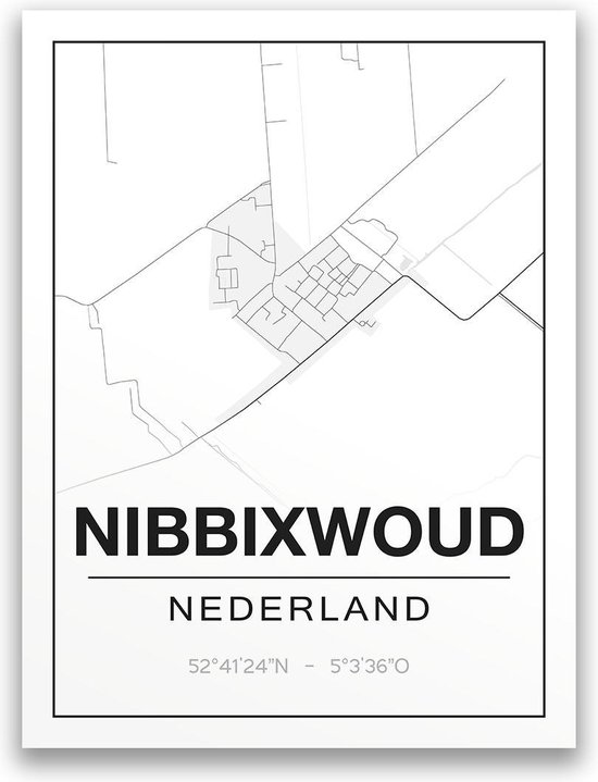 Poster/plattegrond NIBBIXWOUD - 30x40cm | bol