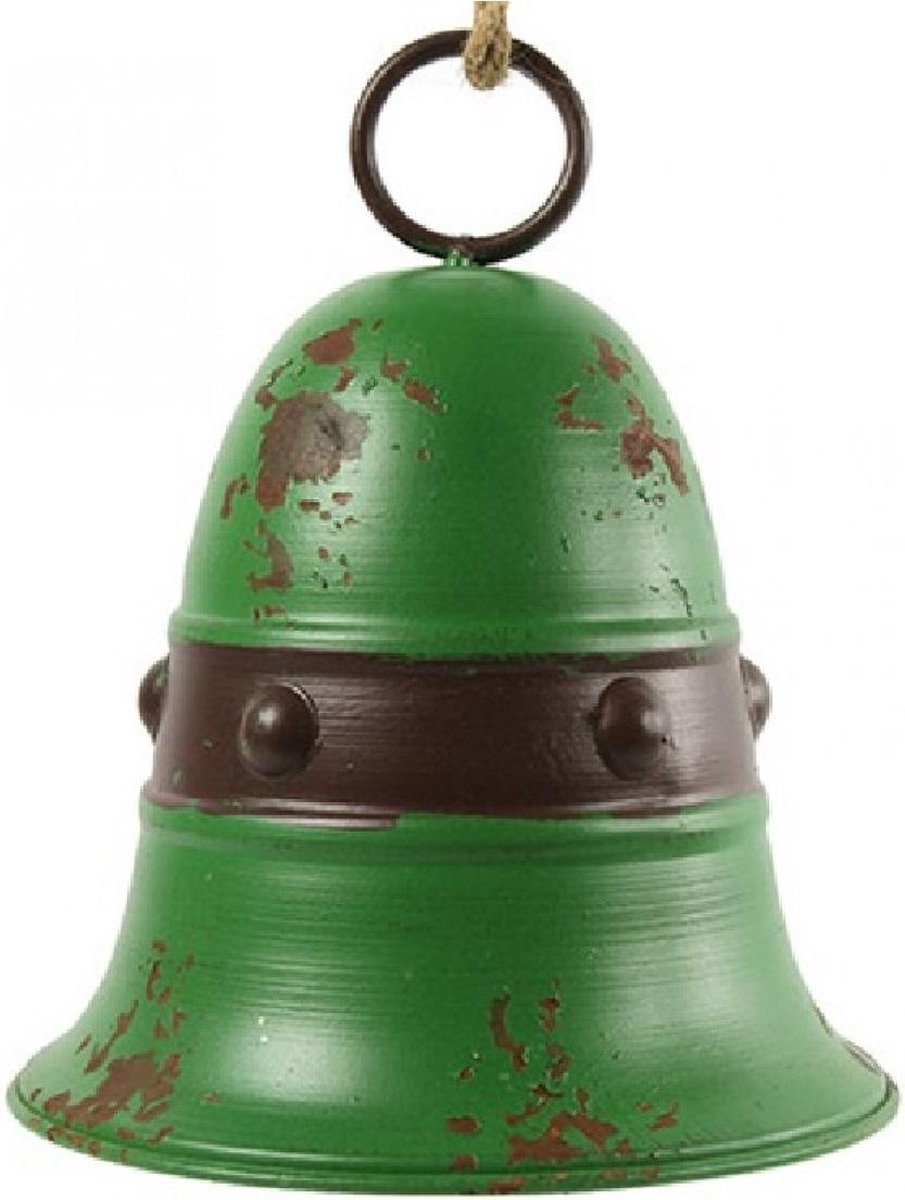 Metalen kerstbel kerstklok - Groen 32cm | bol.