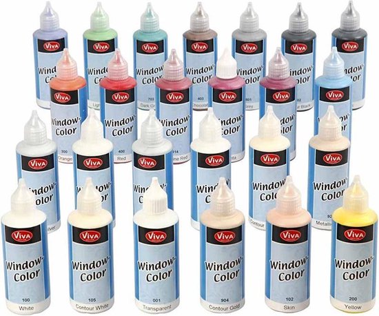 Window Color - Assortiment , kleuren assorti, 25x80 ml | bol