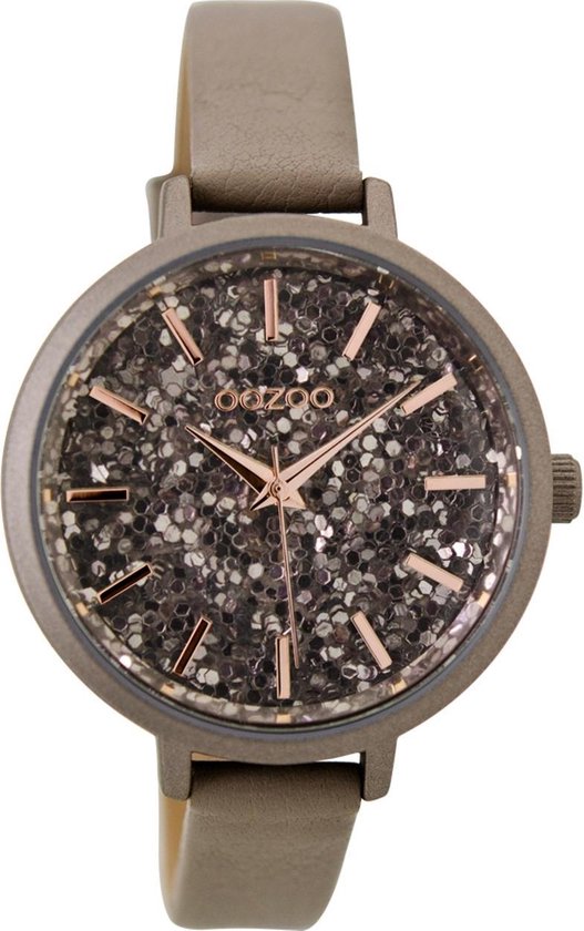 OOZOO Timepieces Taupe horloge (38 mm) - Bruin | bol.com