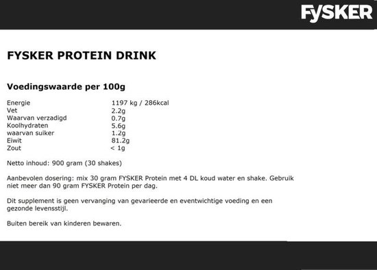 Fysker protein drink | bol.com