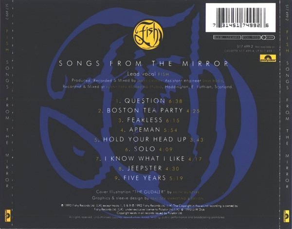 Songs from the Mirror, Fish | CD (album) | Muziek | bol.com