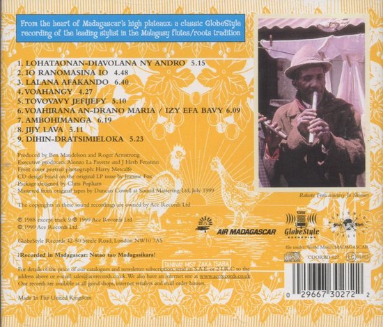 Flute Master Of Madagascar, Rakota Frah | CD (album) | Muziek | bol.com