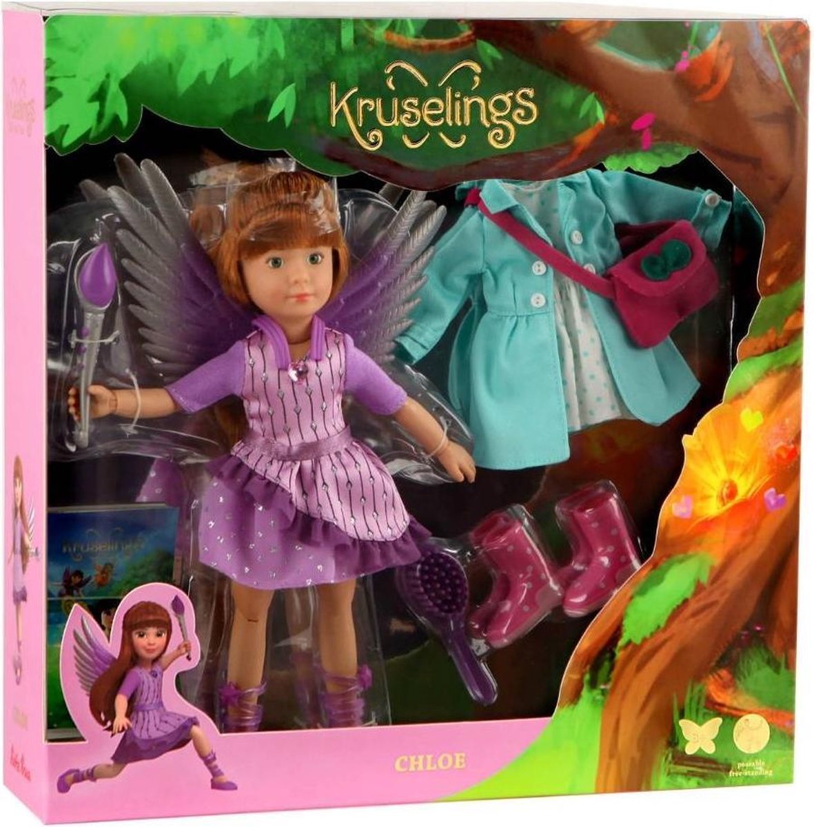 Käthe Kruse Kruselings Chloe Deluxe Doll Set Violet | bol.com