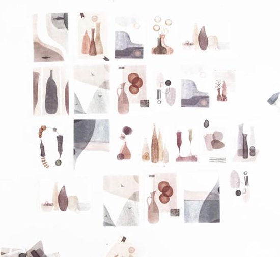 Set van 40 Stickers Bottles | Stickers Watercolor Flessen | bol