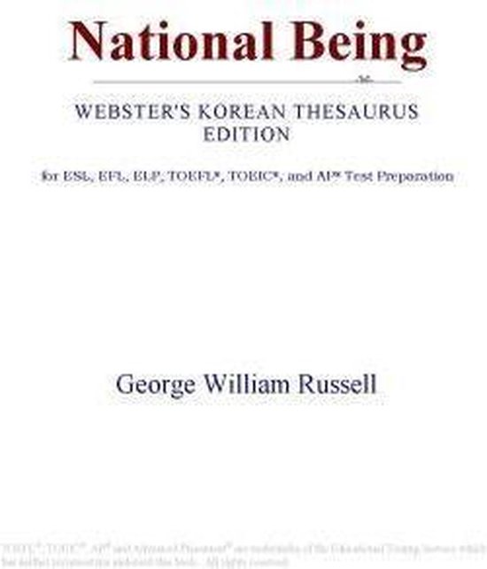 National Being (Webster's Korean Thesaurus Edition) (ebook), Icon Group ...