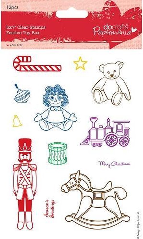 5 x 7 Clear Stamps - Festive Toy Box | bol