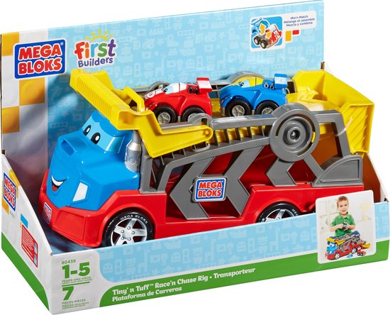 Mega Bloks First Builders Tiny & Tuff Race 'n Chase Vrachtwagen | bol
