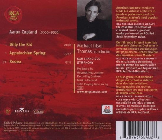Appalachian Spring, Michael Tilson Thomas | CD (album) | Muziek | bol.com