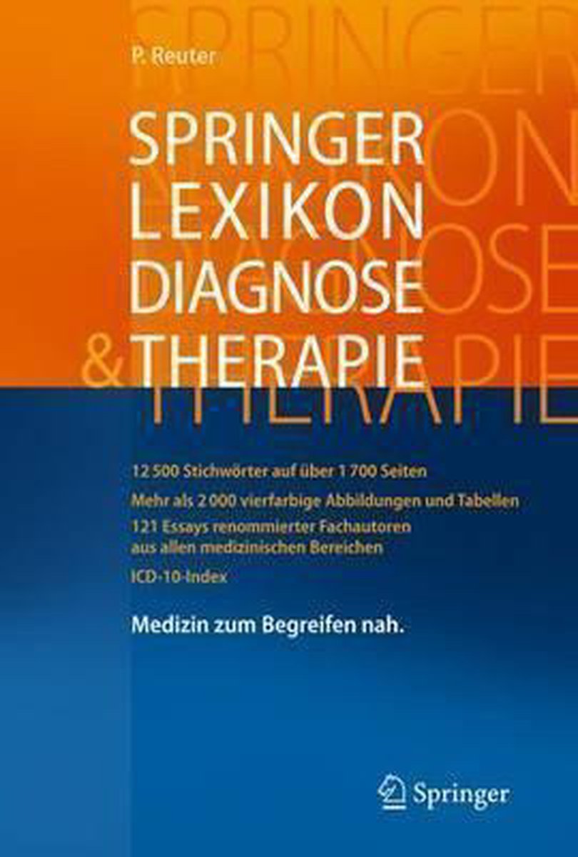 Springer Lexikon Diagnose & Therapie | 9783540260004 | Peter Reuter ...