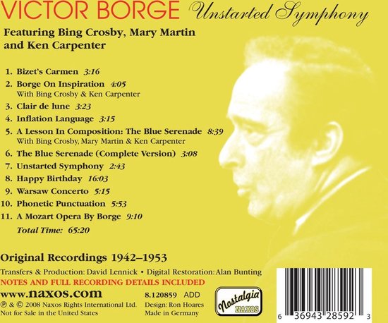 Victor Borge - Unstarted Symphony (CD), Victor Borge | Muziek | bol