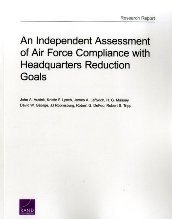 An Independent Assessment of Air Force Compliance with Headquarters ...