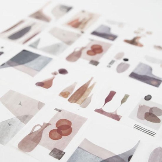Set van 40 Stickers Bottles | Stickers Watercolor Flessen | bol