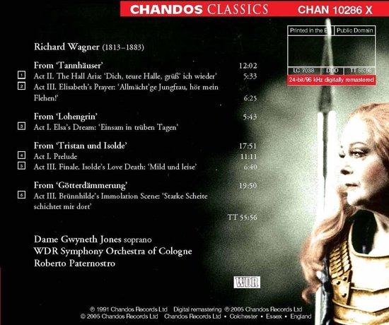 Dame Gwyneth Jones Sings Wagner, Wdr Symphony Orchestra | CD (album ...