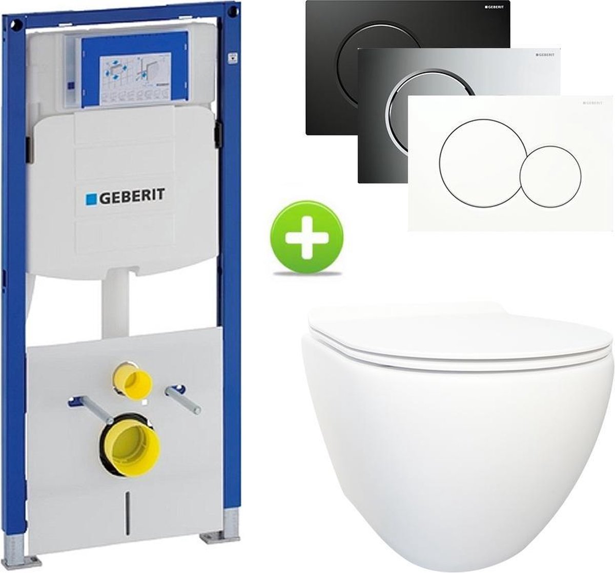 Geberit UP320 Toiletset met Brogali Design One-Pack verkort model 49,5 ...