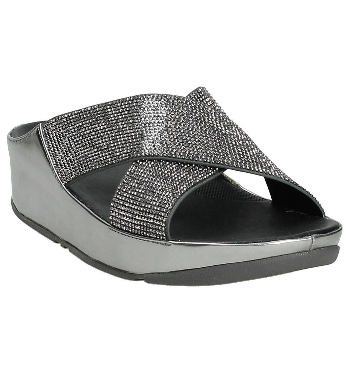 Fit Flop - Crystall Slide - Comfort slippers - Dames - Maat 40 - Zilver ...