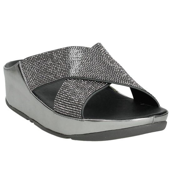 Fit Flop - Crystall Slide - Comfort slippers - Dames - Maat 40 - Zilver ...